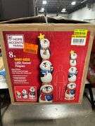 Home Accents Holiday 8 ft. Giant -Sized LED Stacked Penguins Holiday ...