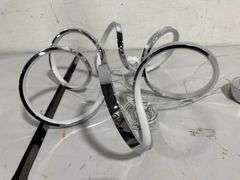 Artika Swirl Ribbon 27-Watt 3CCT 1-Light Chrome Integrated LED Pendant ...