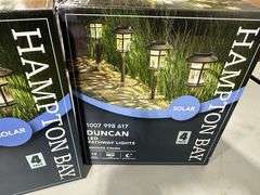 Hampton Bay Duncan 10 Lumen Bronze LED Outdoor Solar Path Light with ...