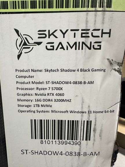 Skytech Gaming Computer - Lambrecht Auction, Inc.