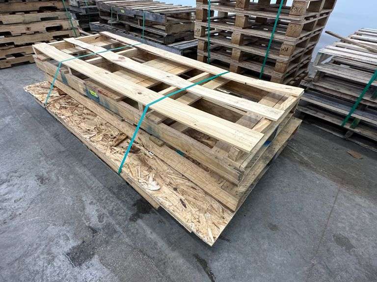 Stack of Random Pallets and Plywood - Lambrecht Auction, Inc.
