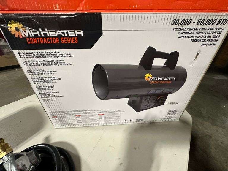 Mr. Heater Contractor Series 30K-60K BTU Propane Forced Air Heater ...
