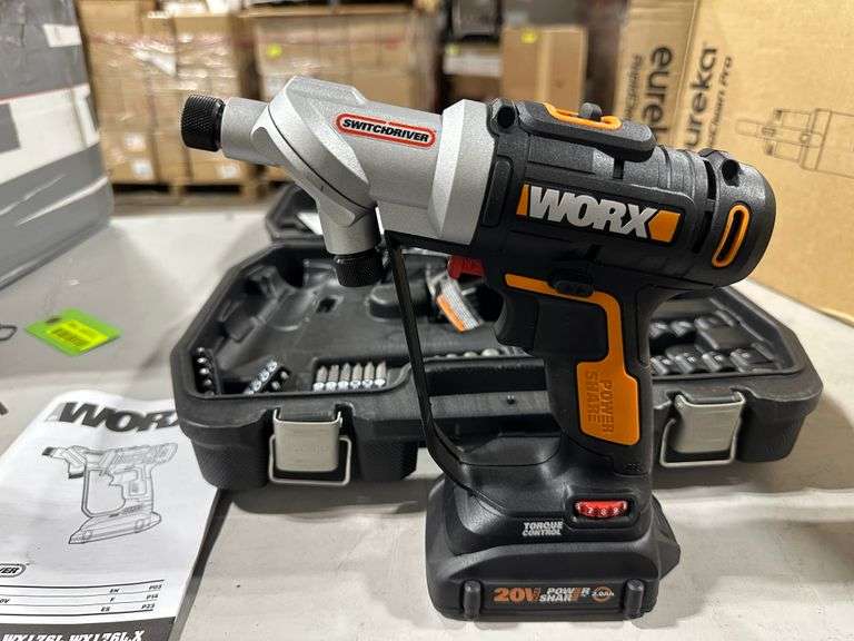 WORX Switch Driver 20V Drill/Driver Kit With Two 2.0Ah Batteries ...