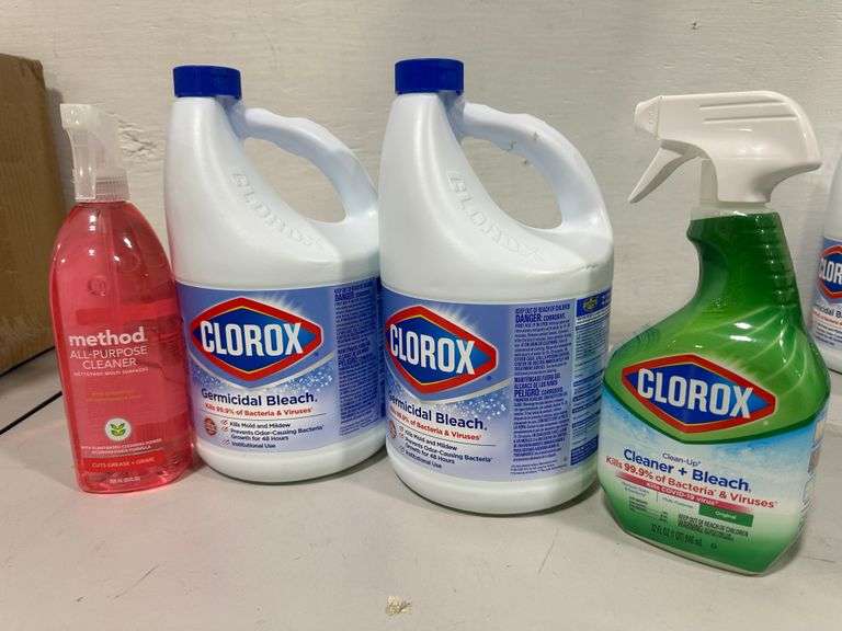 Clorox Germicidal Bleach 121oz (2), Method All-Purpose Cleaner - Pink ...