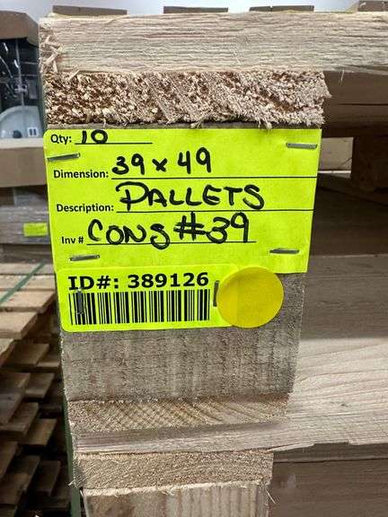 Assorted Pallets 39"x49" - Lambrecht Auction, Inc.