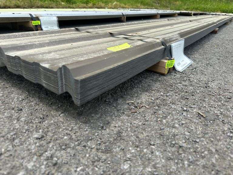 Bronze Corrugated Metal Panel 18"x16' - Lambrecht Auction, Inc.