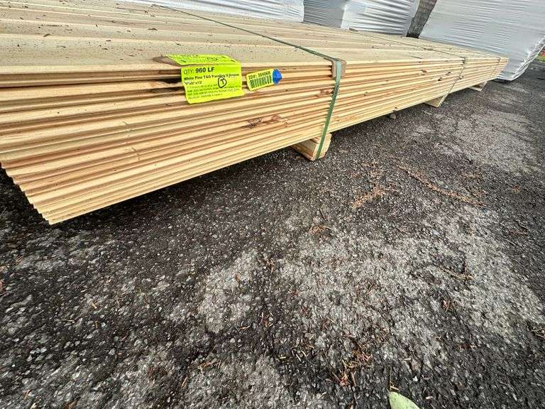 White Pine T&G Paneling WP4 1"x6"x12' - Lambrecht Auction, Inc.