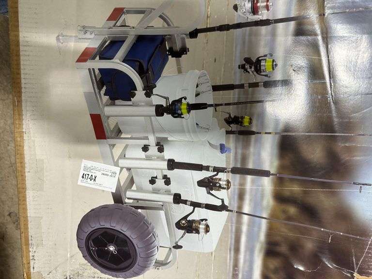 Offshore Angler Deluxe Beach Cart - Lambrecht Auction, Inc.