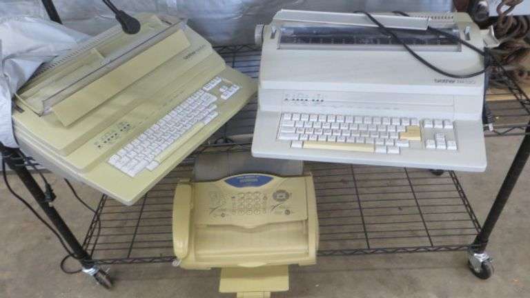 Two Brother Electric Typewriters, Fax Machine - Lambrecht Auction, Inc.