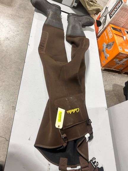 Cabela's Classic Series II Brown Neoprene Felt Sole Boot-Foot Waders ...