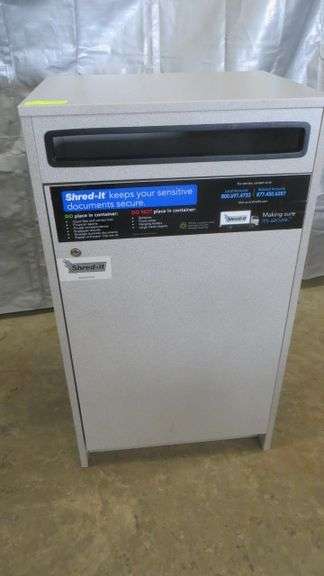 Shred-it Cabinet - No Key - Lambrecht Auction, Inc.