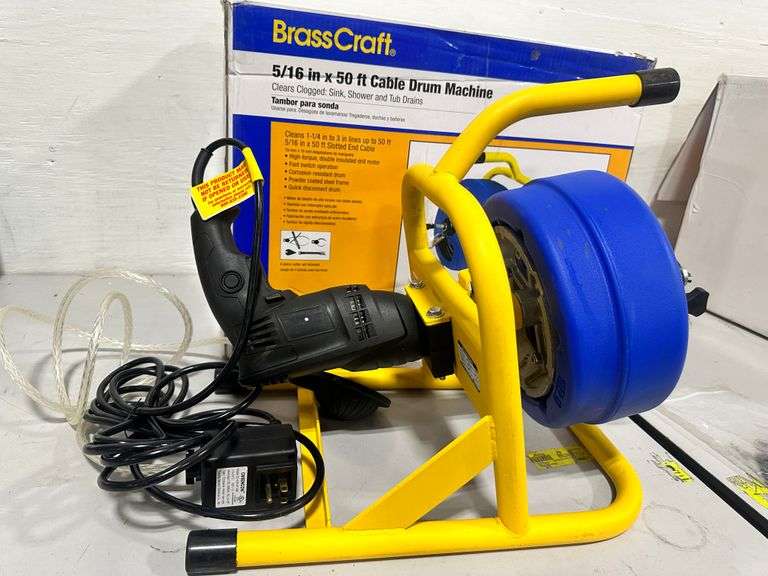 BrassCraft 5/16 in. x 50 ft. Cable Drum Machine - Used - Lambrecht ...