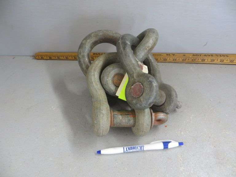 WLL 26mm (1") 10T Shackles - 4 Pack - Lambrecht Auction, Inc.