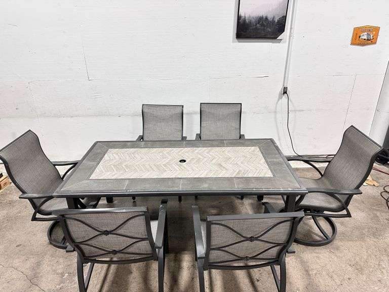SunVilla Santa Fe 7-Piece Sling Dining Set - MSRP $999 - Lambrecht ...