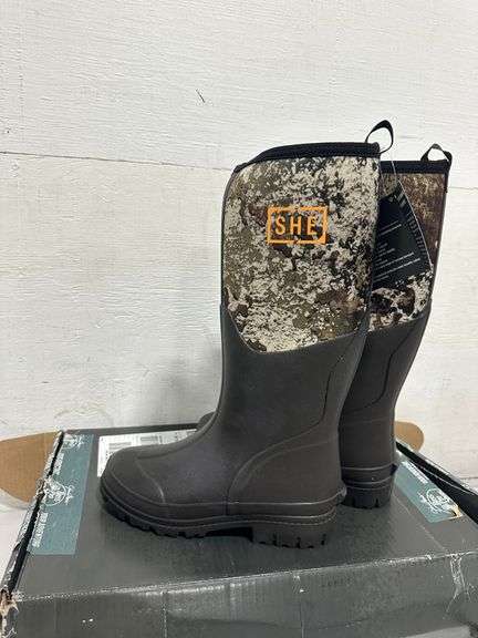 SHE Outdoor Camo Utility Waterproof Rubber Boots For Ladies Size 7W ...