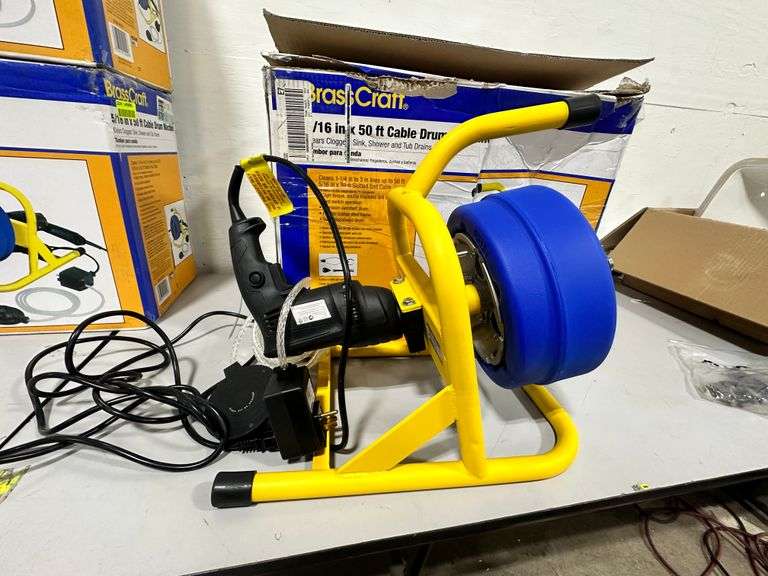 BrassCraft 5/16 in. x 50 ft. Cable Drum Machine - Used - Lambrecht ...