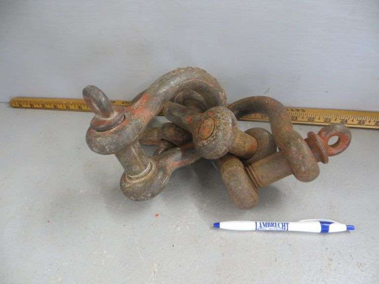 WLL 26mm (1") 10T Shackles - 4 Pack - Lambrecht Auction, Inc.