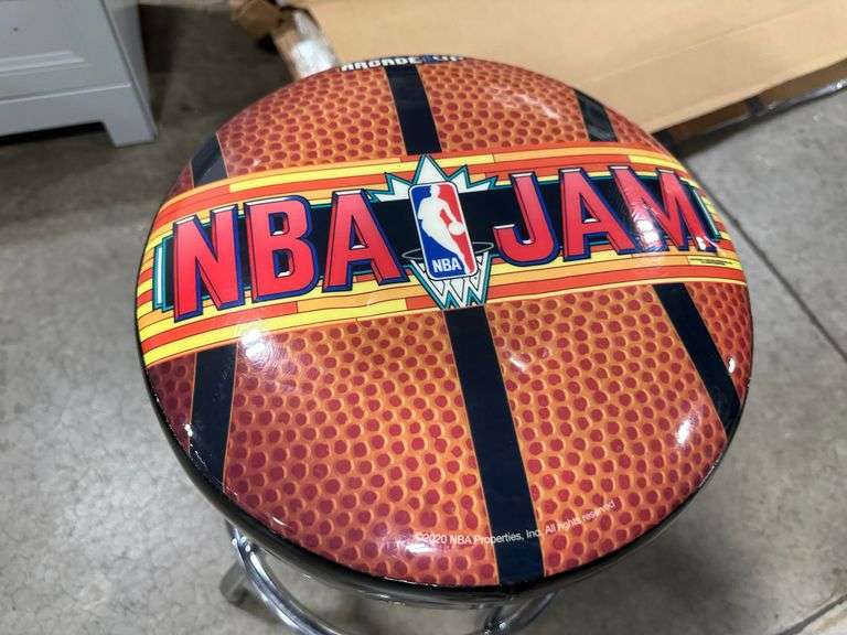NBA Jam 29"H Stool - Lambrecht Auction, Inc.