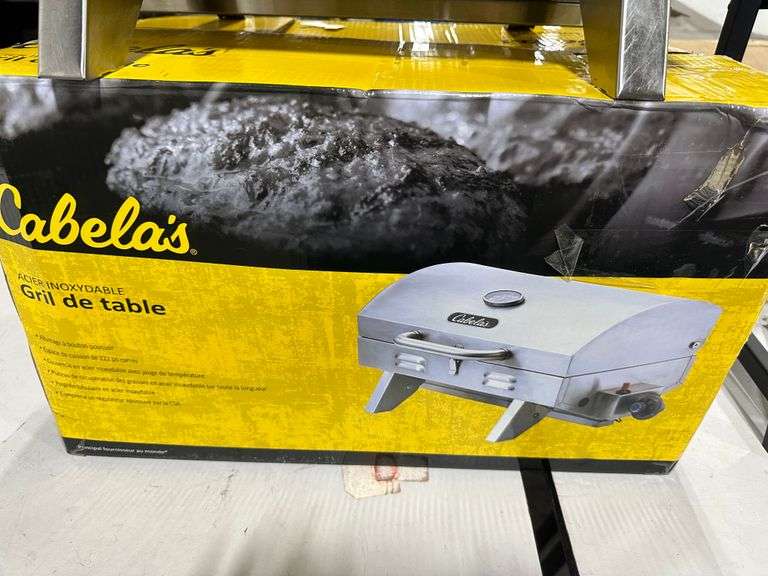 Cabela's Stainless Steel Table Top Grill - Lambrecht Auction, Inc.