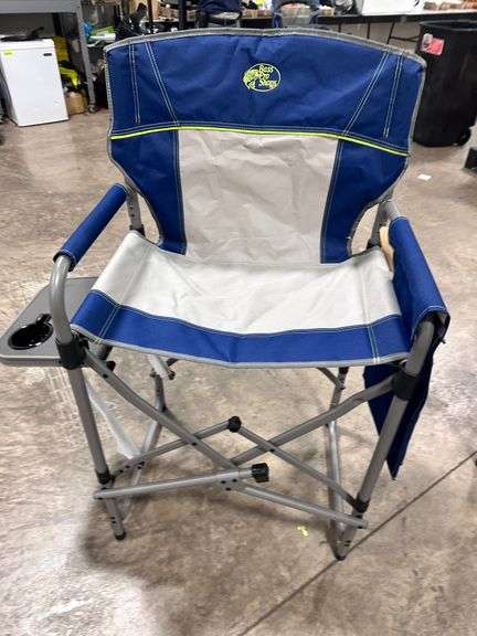 Bass Pro Magnum Directors Chair With Side Table - Lambrecht Auction, Inc.