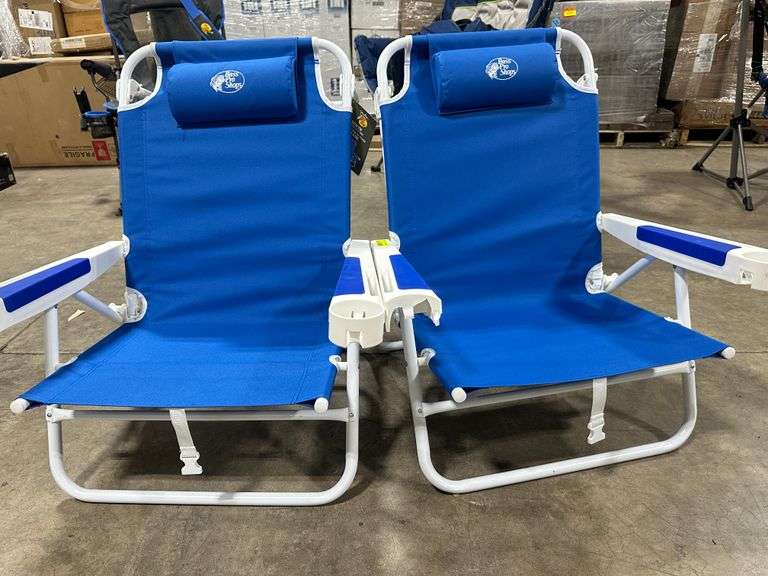 Bass Pro Shop Folding Beach Chair (2) Broken Cup Holders - Lambrecht ...