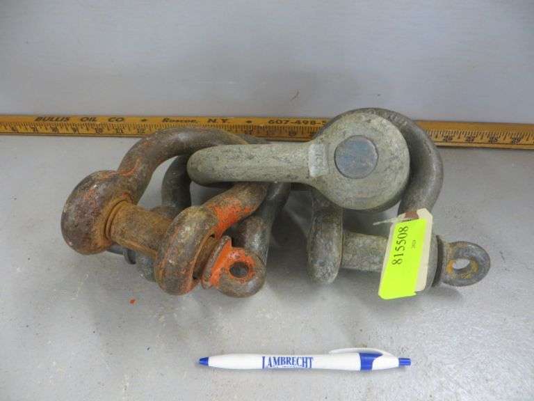 WLL 26mm (1") 10T Shackles - 4 Pack - Lambrecht Auction, Inc.
