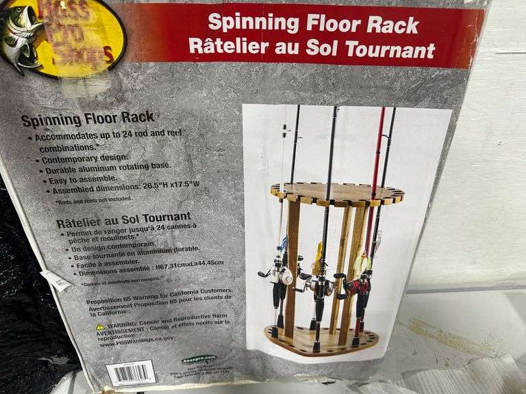 Bass Pro Shops Spinning Floor Rod Rack - Lambrecht Auction, Inc.