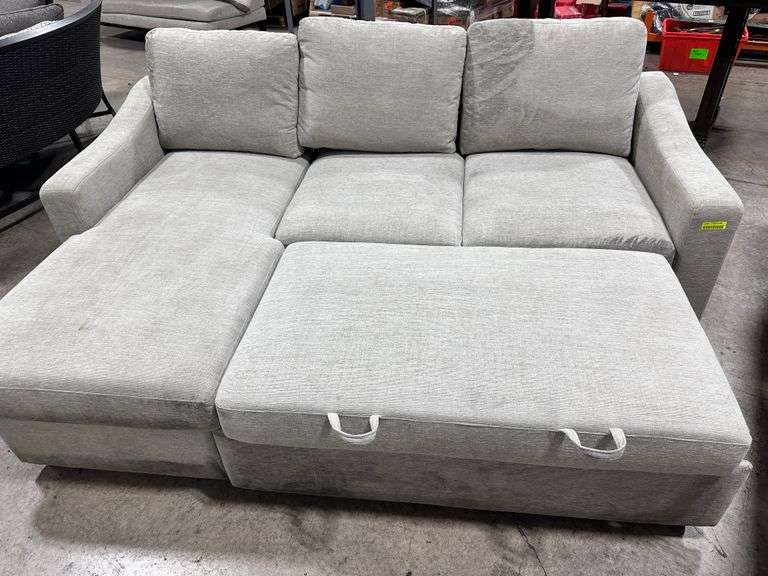 Coddle Aria Fabric Sleeper Sofa With Reversible Chaise - MSRP $1199 ...