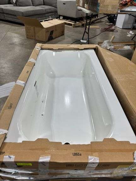 Bootz Industry Aloha 60 in. x 30 in. Soaking Bathtub with Left Drain in ...