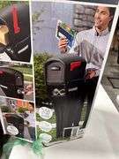 Step2 Mail Master Streamline Black OverPost Mounted Plastic Mailbox ...