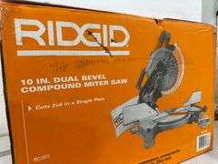 RIDGID 15 Amp 10 in. Corded Dual Bevel Miter Saw With LED Cut Line ...