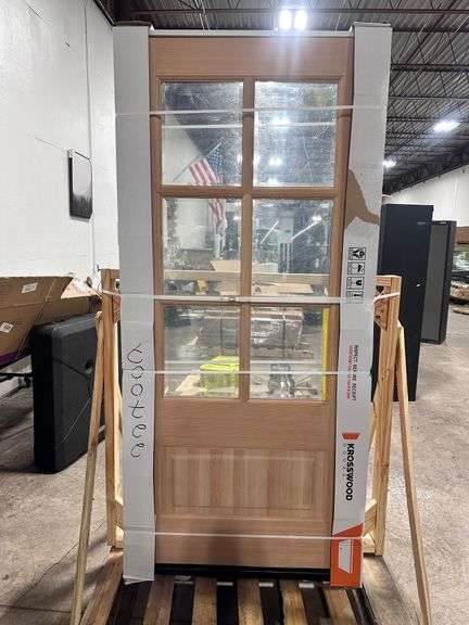 Krosswood 80" x 36" LHS Unfinished Exterior Wood Door - Lambrecht ...