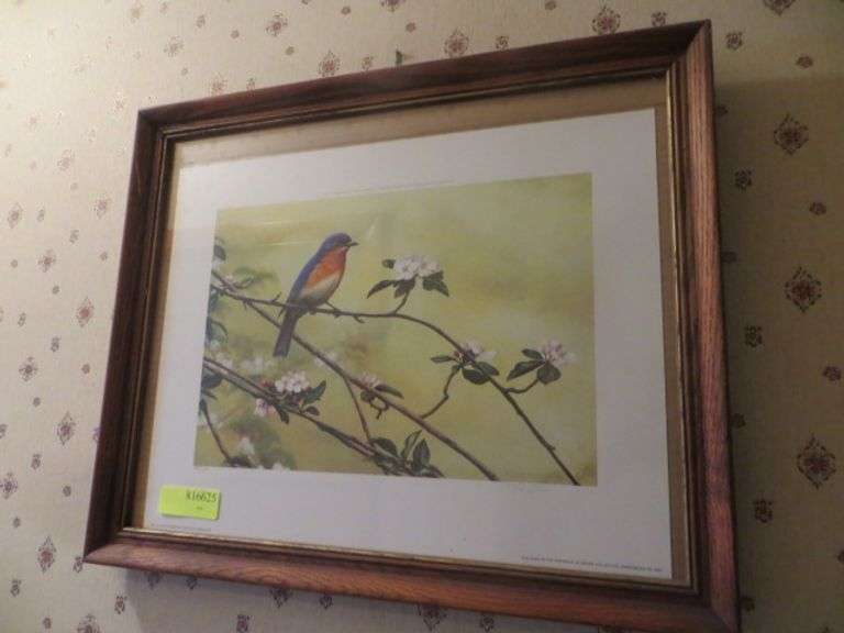 Rob Stine Bluebird Print - Lambrecht Auction, Inc.