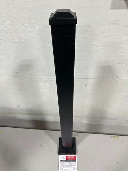 Aria Railing 3 in. x 3 in. x 36 in. Black Powder Coated Aluminum Deck ...