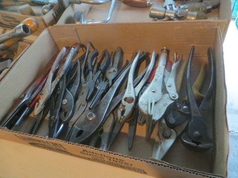 Assorted Pliers, Tin Snips Etc. - Lambrecht Auction, Inc.