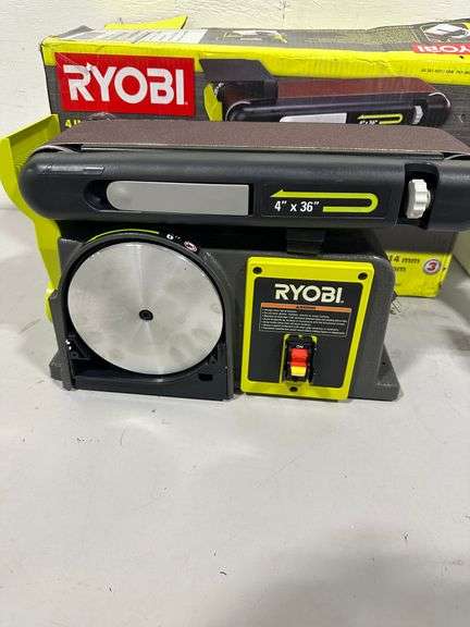 RYOBI Corded 4 in x 36 in. Belt and 6 in. Disc Sander - Lambrecht ...