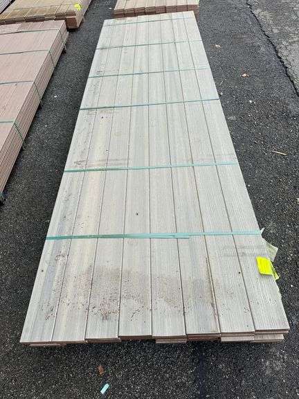 Sandstone PVC Grooved Decking 5/4"x6"x12' - Lambrecht Auction, Inc.