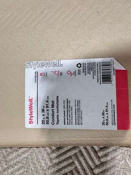 StyleWell Rattan Gray 20 in. 36 in. Indoor Comfort Mat (3x ...