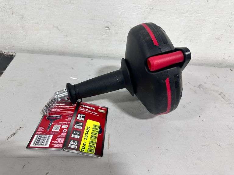 Husky 1/4 in. x 25 ft. Power Drum Auger - Lambrecht Auction, Inc.