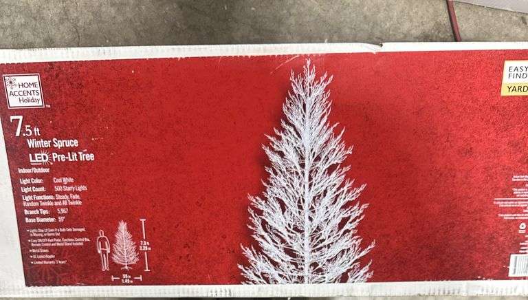 Home Accents Holiday 7.5 ft. Winter Spruce LED Christmas Tree ...