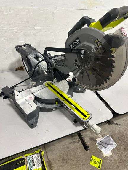 RYOBI 15 Amp 10 in. Corded Sliding Compound Miter Saw With LED Cutline Indicator - Used ...