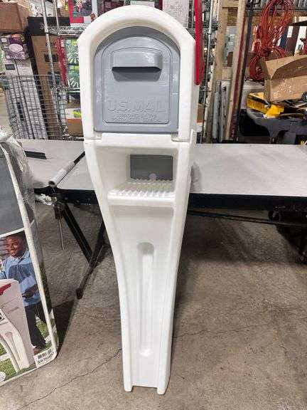 Step2 Mail Master Streamline White OverPost Mounted Plastic Mailbox ...