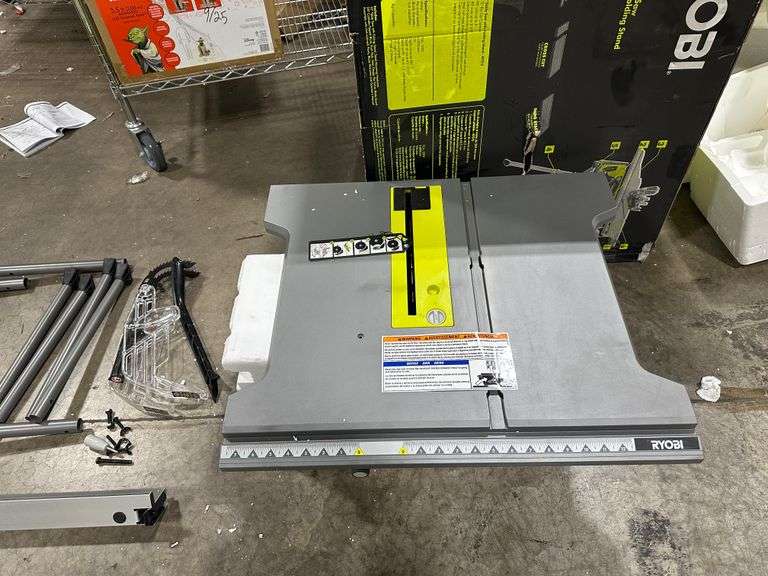 RYOBI 15 Amp 10 in. Table Saw With Folding Stand*Hardware Loose In Box ...