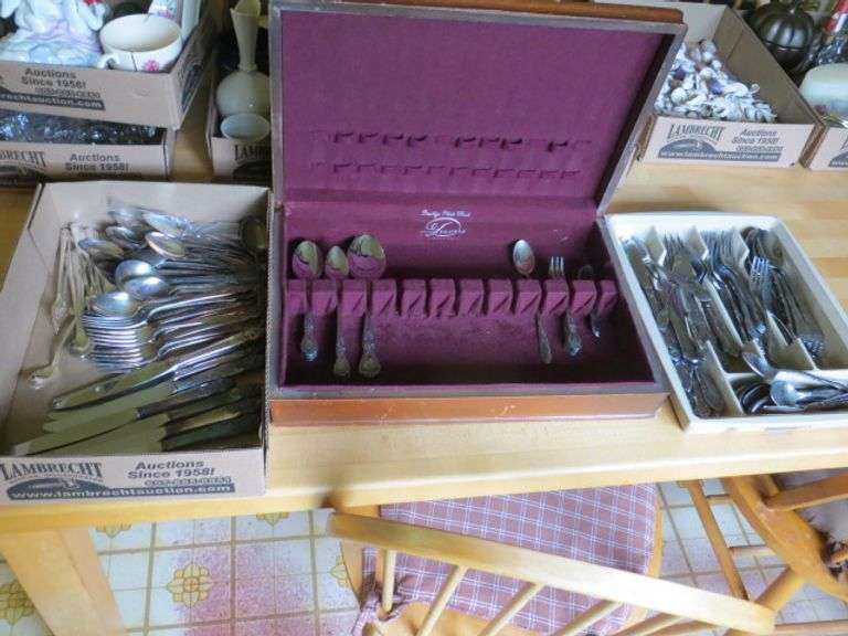 Silverware Box & Assorted Flatware - 3 Boxes - Lambrecht Auction, Inc.