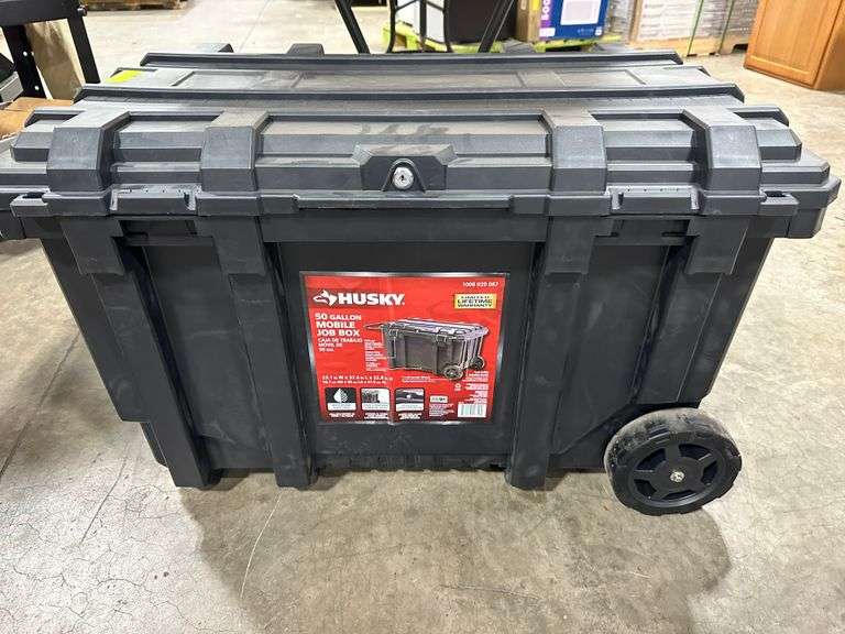 Husky 23 in. 50 Gal. Black Rolling Toolbox With Keyed Lock *Missing ...