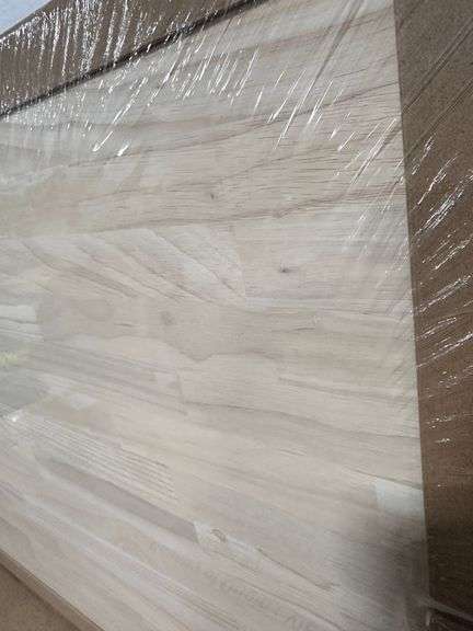 Hampton Bay 4 ft. L x 25 in. D Unfinished Hevea Solid Wood Butcher ...