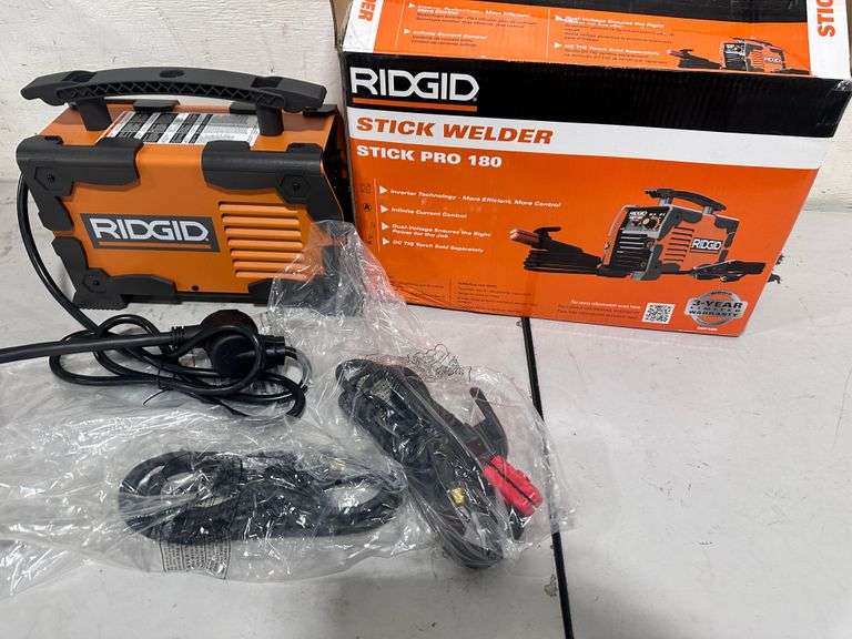 RIDGID 180 Amp, 120-Volt/240-Volt Electric, Stick/TIG Welder ...