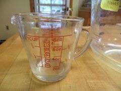 Pyrex 8 Cup & 1 Cup Measuring Pitchers - Lambrecht Auction, Inc.