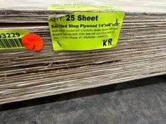 Sanded Shop Plywood 1/4"x48"x96" - Lambrecht Auction, Inc.