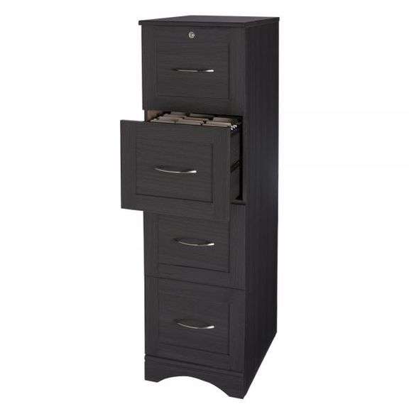 Realspace 4 Drawer Vertical File Dark Grey Unassembled - Lambrecht ...